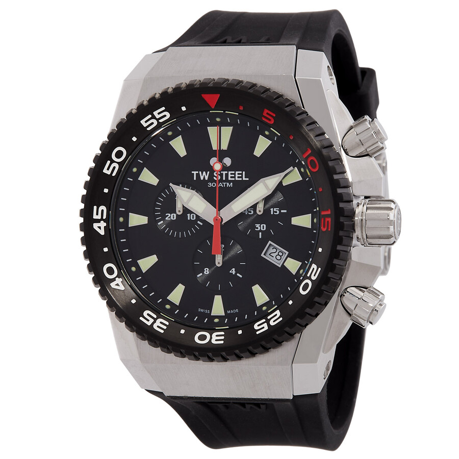 Tw Steel Ace Diver 2019 Chronograph Quartz Black Dial Men's Watch ...