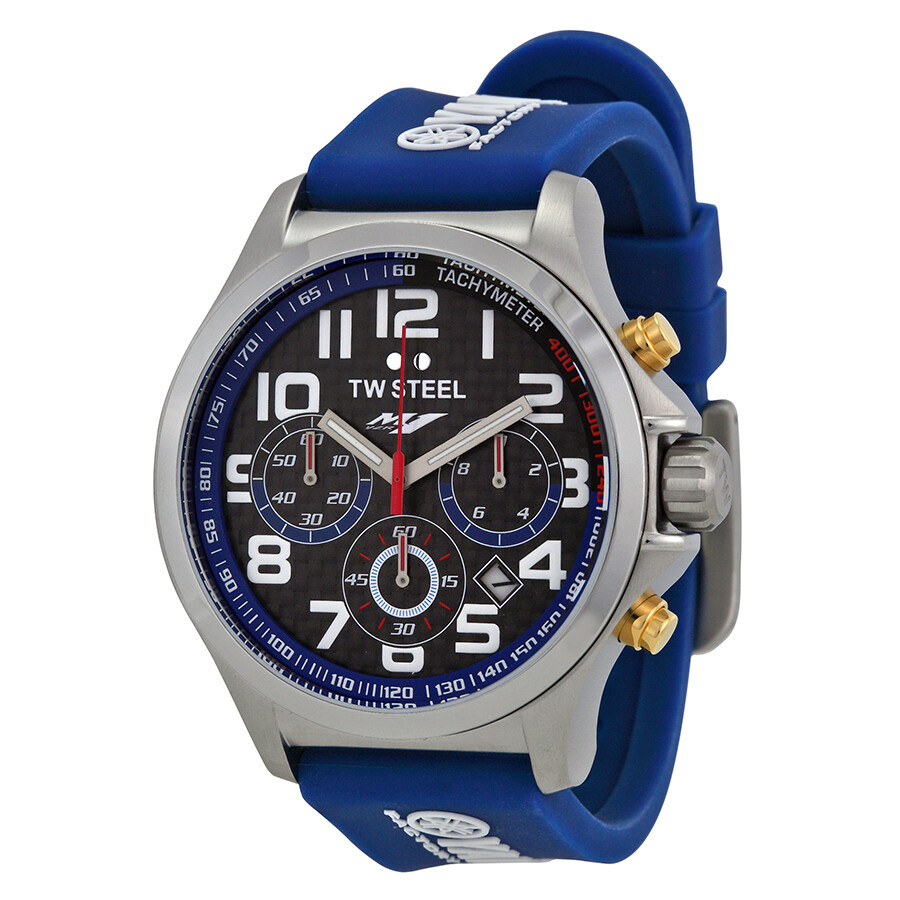 TW Steel Yamaha Factory Chronograph Racing Blue Silicone Men's Watch ...
