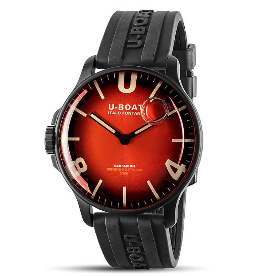 U-Boat Darkmoon Quartz Coral Red Dial Men's Watch 8697-B - Watches ...