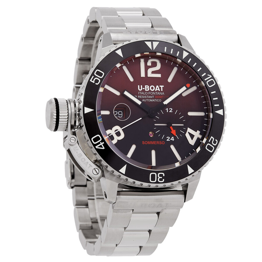 U-Boat Sommerso Automatic Red Dial Men's Watch 9521/MT - Watches ...