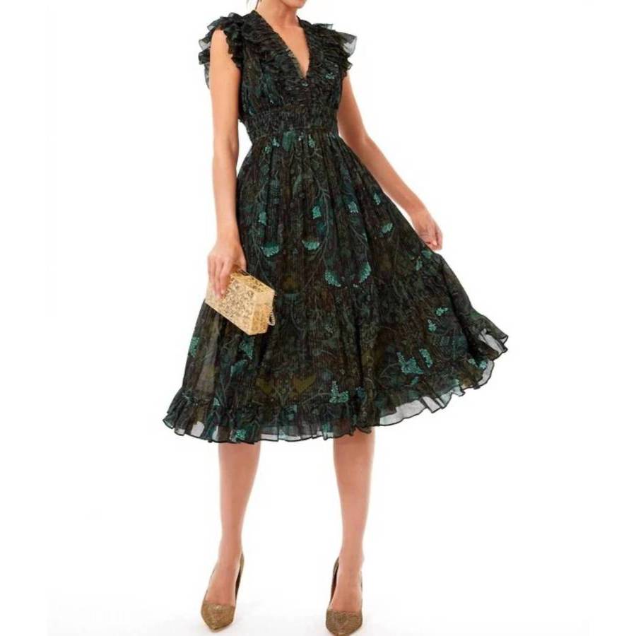 Ulla Johnson Ladies Samara Dress Rainforest, Size 6 96897-Rainforest-6 ...