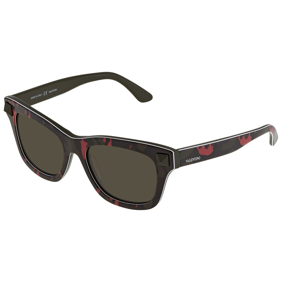 Valentino Garavani Army Green Rectangular Unisex Sunglasses V670SC 519 ...