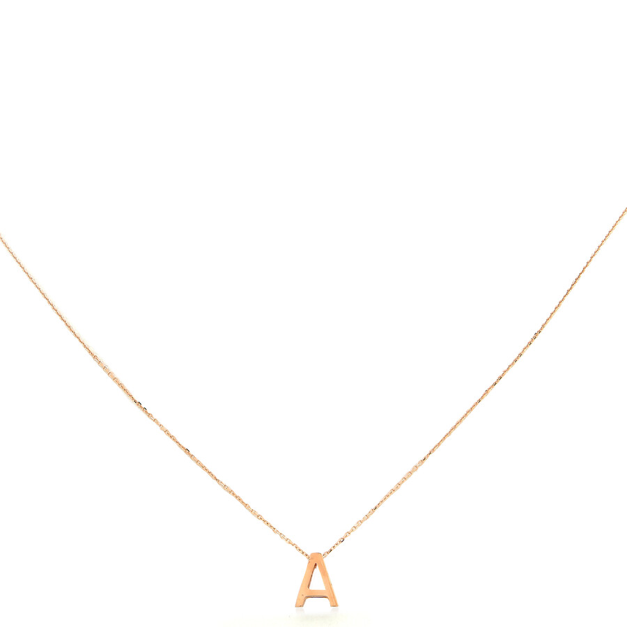 Vanrycke Ladies Abecedaire Rose Gold Letter A Necklace CA1R0-A1 ...