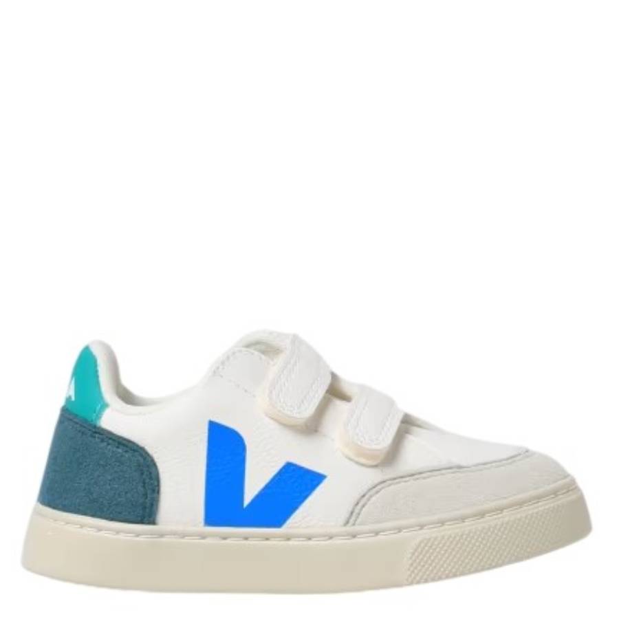 Veja Kids V-12 Chromefree Velcro Sneakers, Brand Size 32 (1 Kids ...