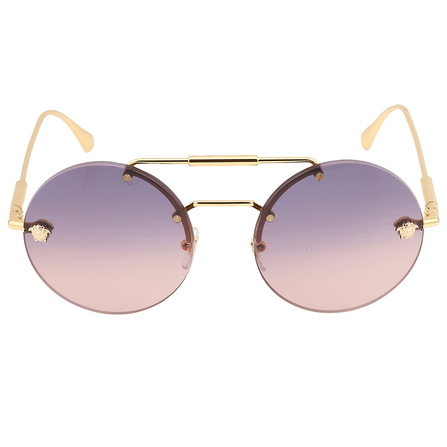 Versace Blue Gradient Pink Round Ladies Sunglasses VE2244 1002I6 56 ...