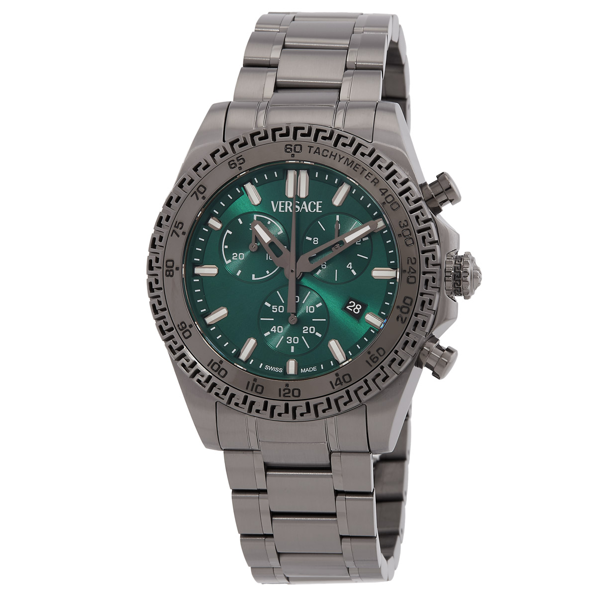 Versace Chrono Chronograph Quartz Green Dial Men's Watch VE9K01224 ...