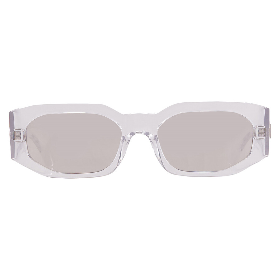 Versace Clear Mirror Silver Irregular Sunglasses VE4489U 148/8V 55 8056262510506 - Sunglasses ...