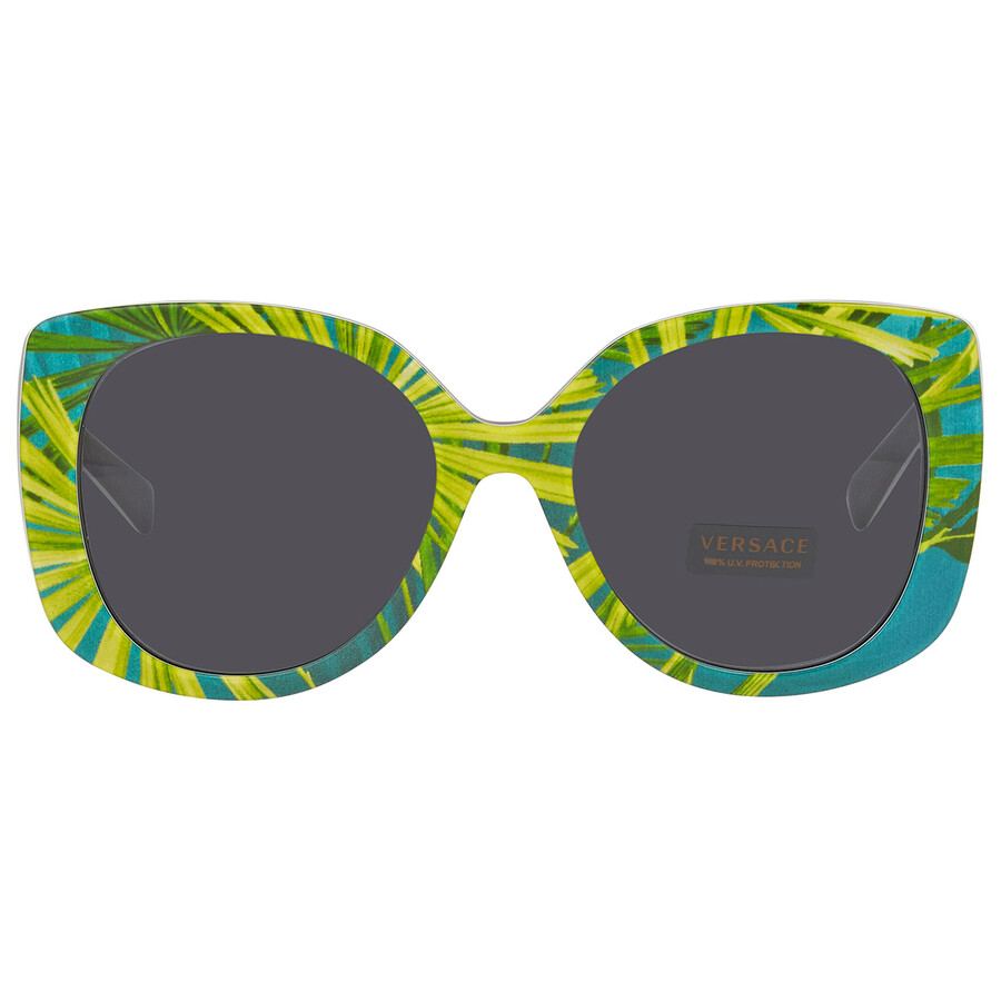 Versace Dark Grey Square Ladies Sunglasses VE4387 533687 56 ...