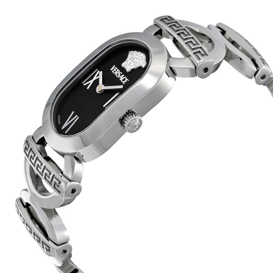 Versace Faubourg Black Dial Stainless Steel Ladies Watch SSQ99D009-S099 ...