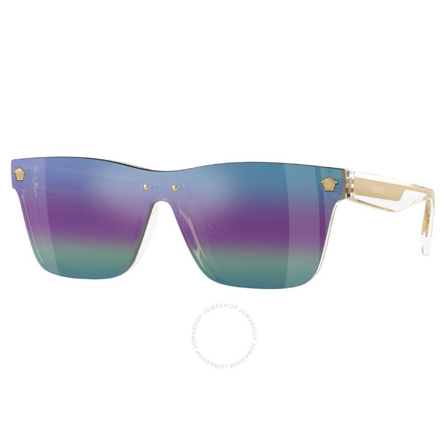 Versace Gradient Violet Mirror Silver Shield Unisex Kids Sunglasses ...