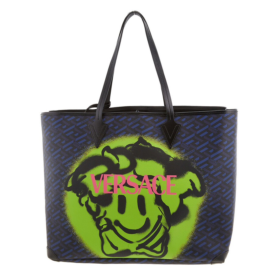 Versace Graffiti Medusa Print Smiley Tote Bag 1001767-1A02013-5B15V ...