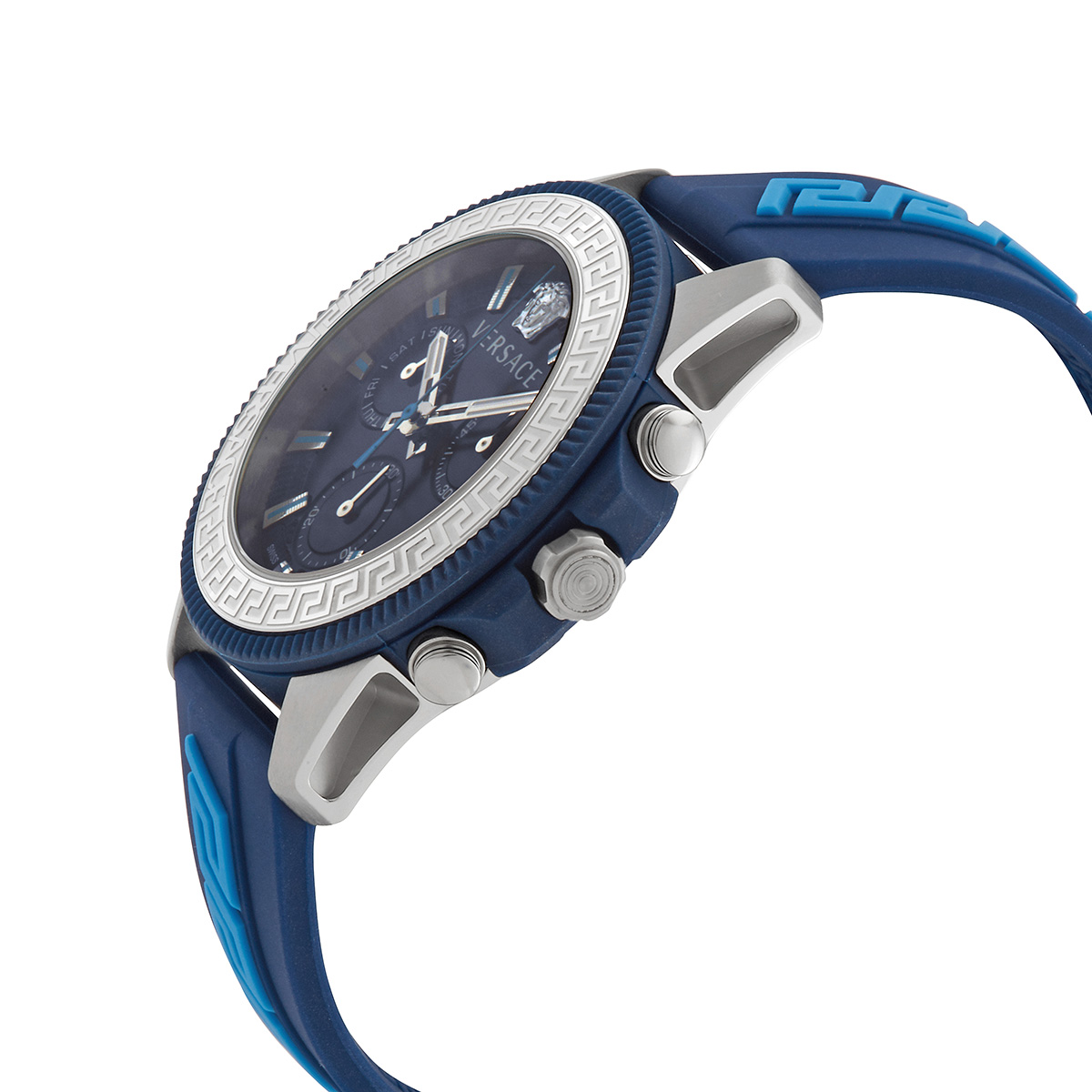 Versace Greca Action Chronograph Quartz Blue Dial Men's Watch VE3J00122 ...