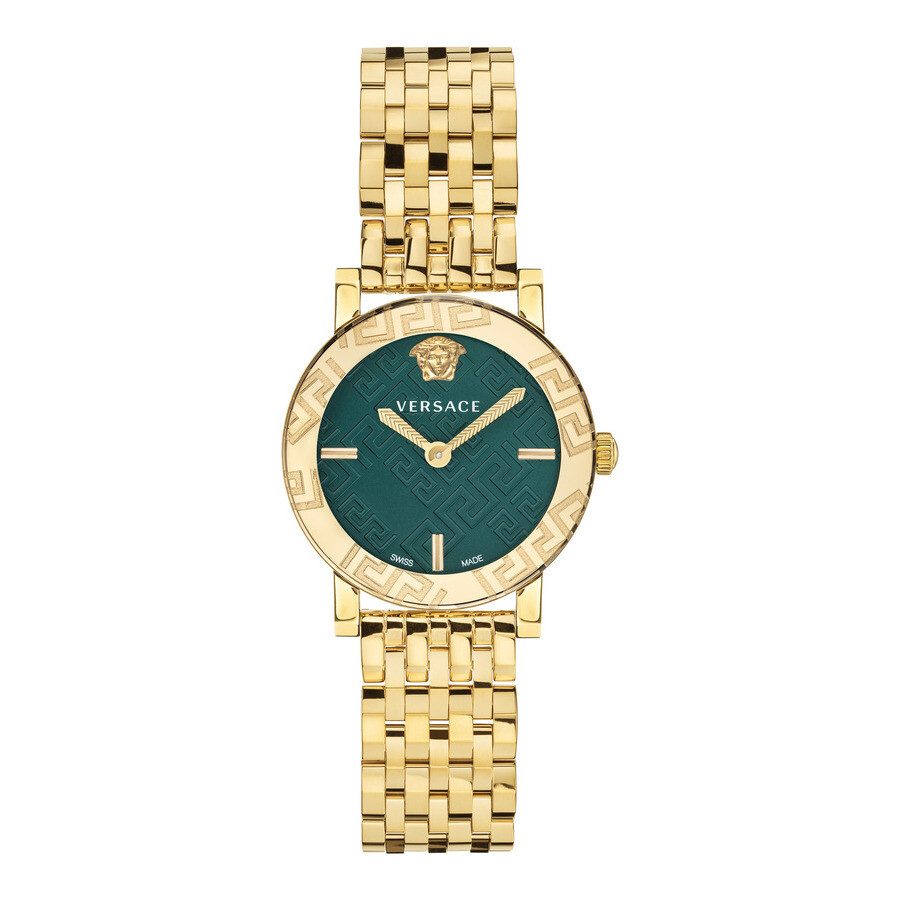 Versace Greca Glass Green Dial Ladies Watch VEU300521 7630030575853 ...
