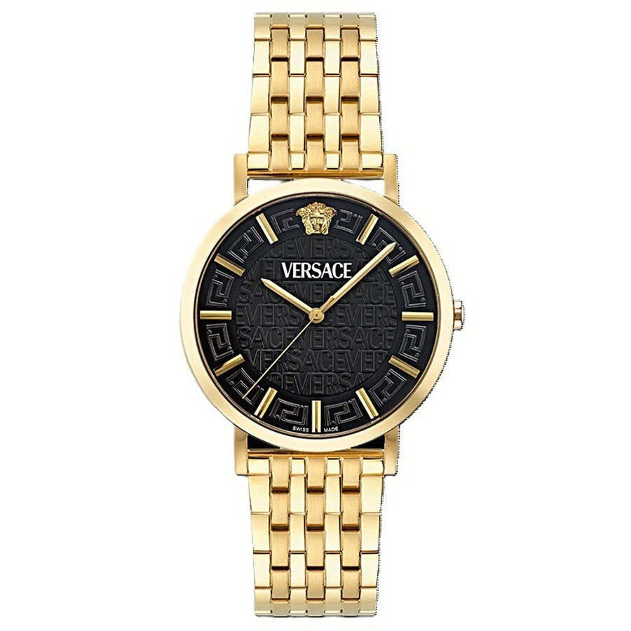Versace Greca Slim Quartz Black Dial Ladies Watch VE8Q00524 - Versace ...