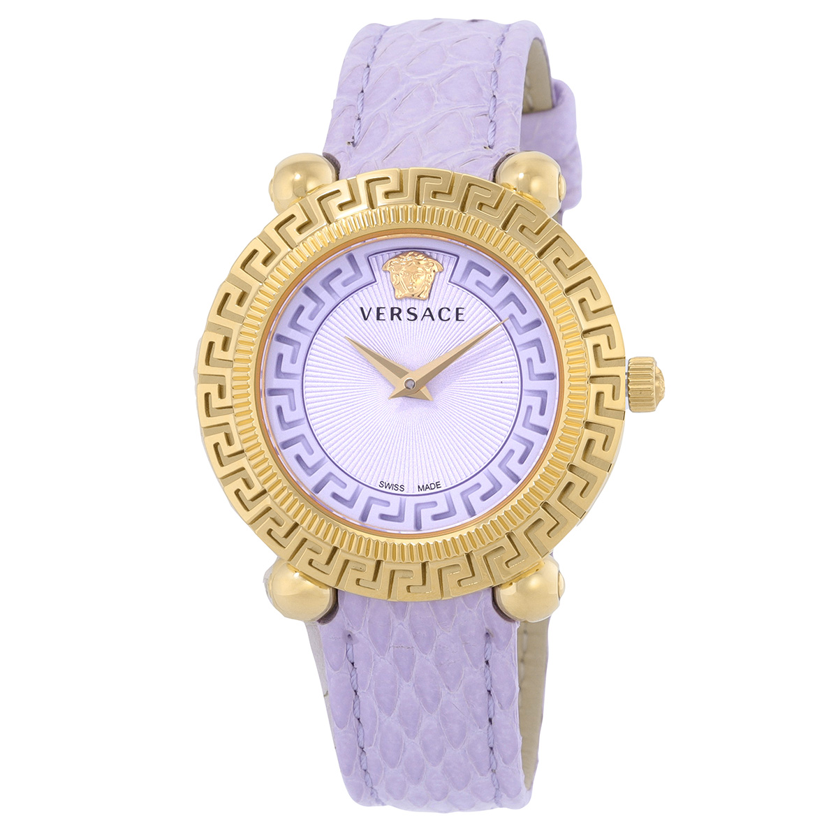 Versace Greca Twist Quartz Purple Dial Ladies Watch VE6I00223 ...