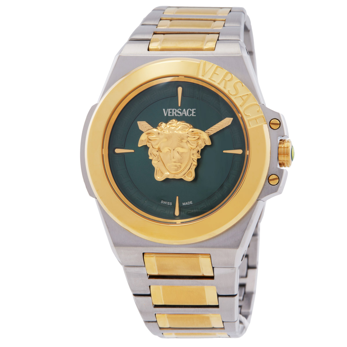 Versace Hera Quartz Green Dial Two-Tone Ladies Watch VE8D00524 ...