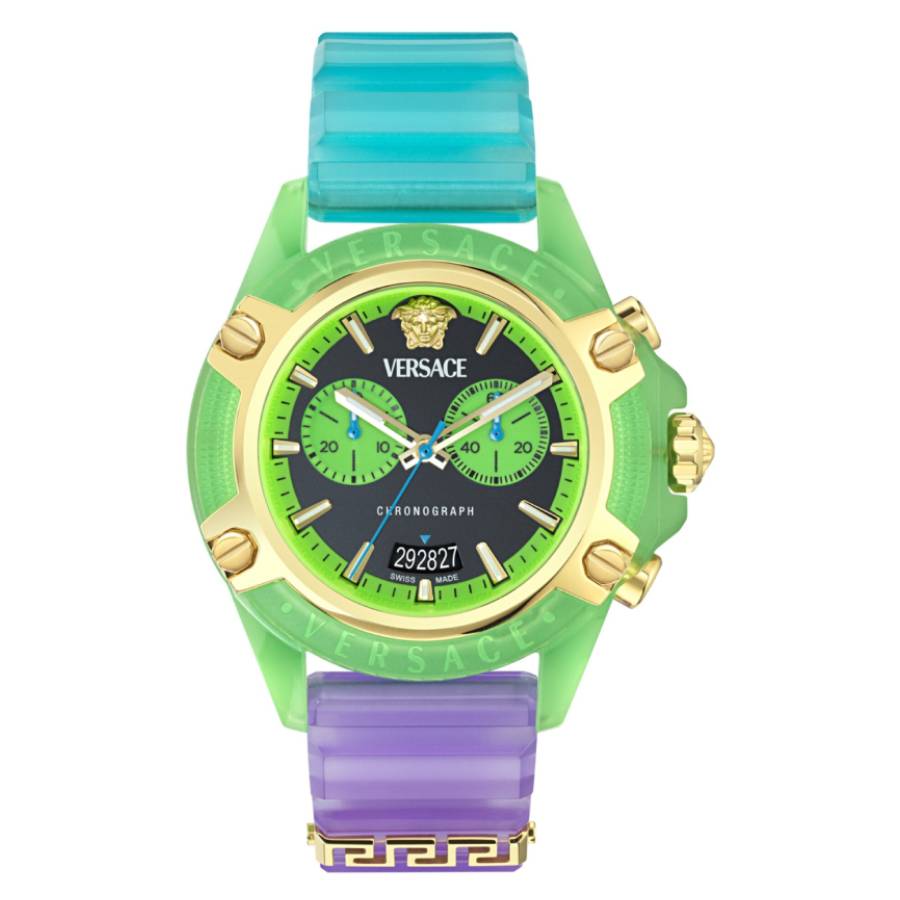 Versace Icon Active Chronograph Quartz Black Dial Unisex Watch ...