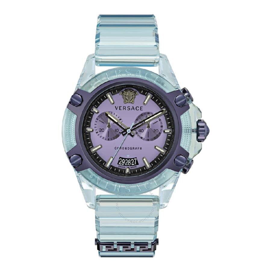Versace Icon Active Chronograph Quartz Purple Dial Men's Watch ...