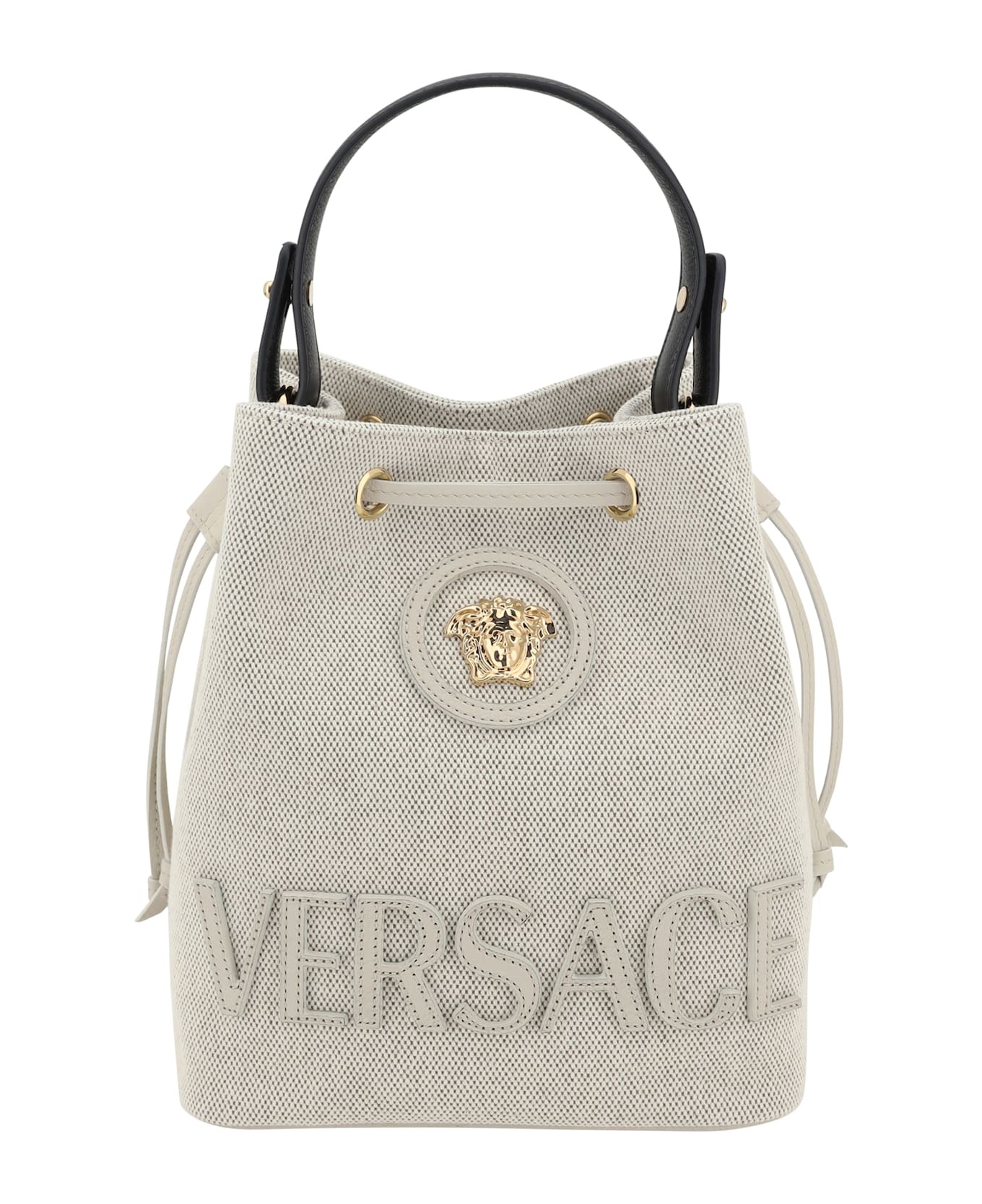 Versace La Medusa Bucket Bag 1018297-1A13696-ROPE+ICE+BLACK-VERS ...
