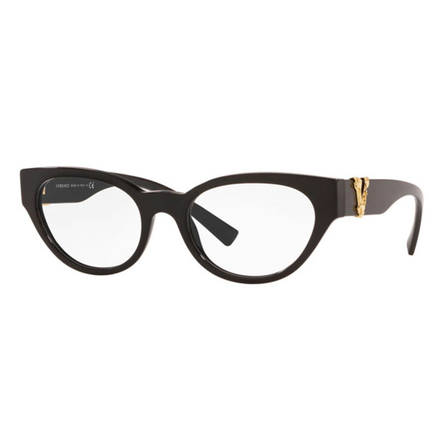 Versace Ladies Black Square Eyeglass Frames VE3282GB151 VE3282 GB1 51 ...