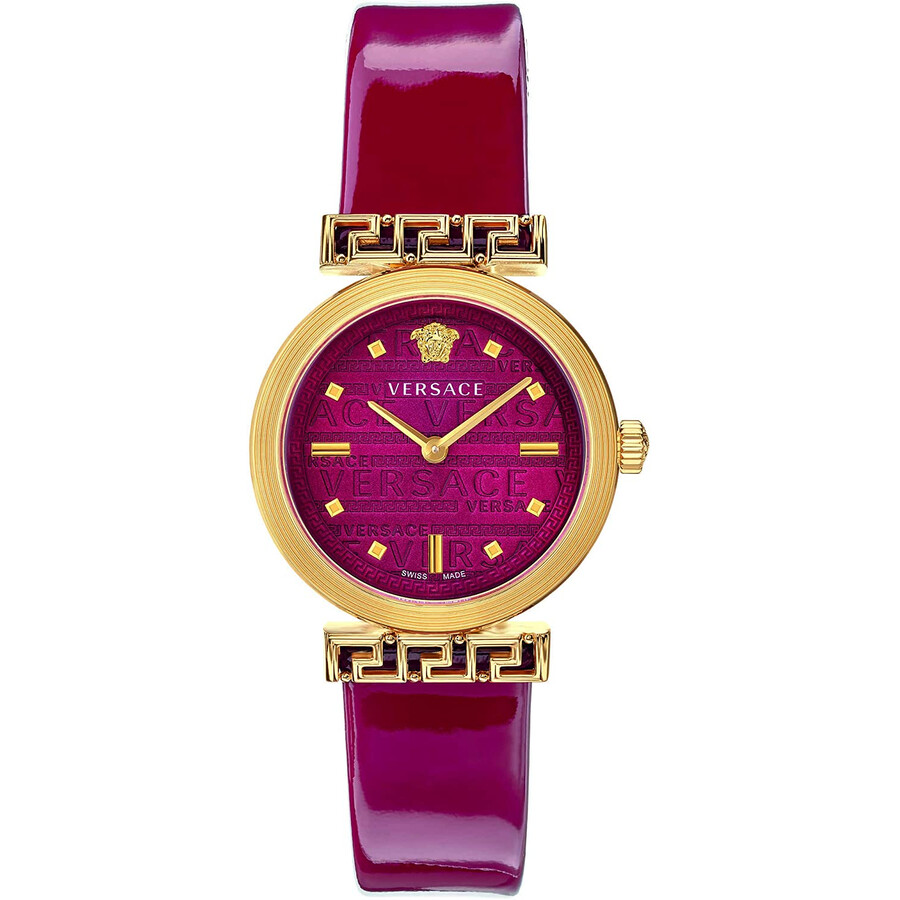 Versace Meander Quartz Red Dial Ladies Watch VELW00320 - Watches ...
