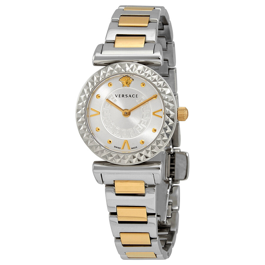 Versace Mini Vanity Quartz Silver Dial Ladies Watch VEAA00418 ...