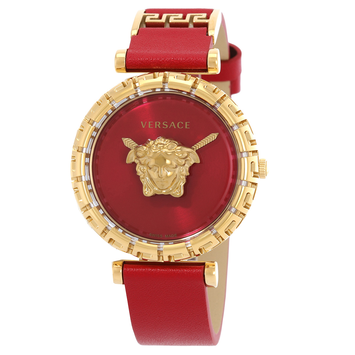 Versace Palazzo Empire Greca Quartz Red Dial Ladies Watch VEDV00319 ...