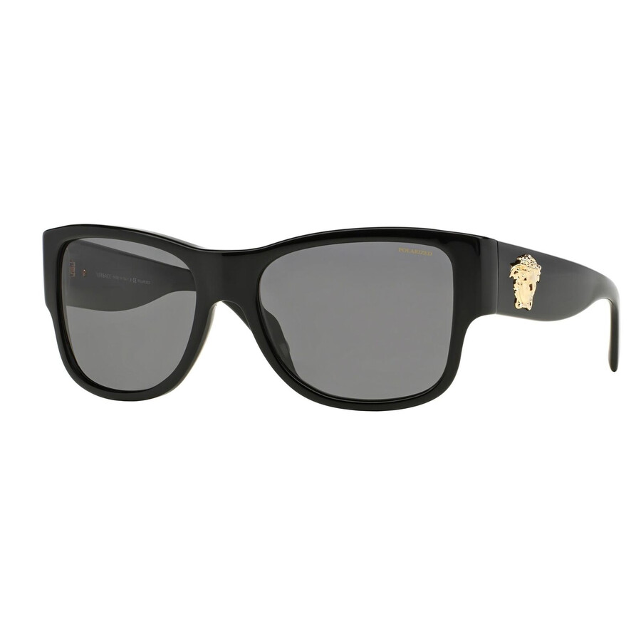 Versace Polarized Grey Square Unisex Sunglasses VE4275 GB1/81 58 ...