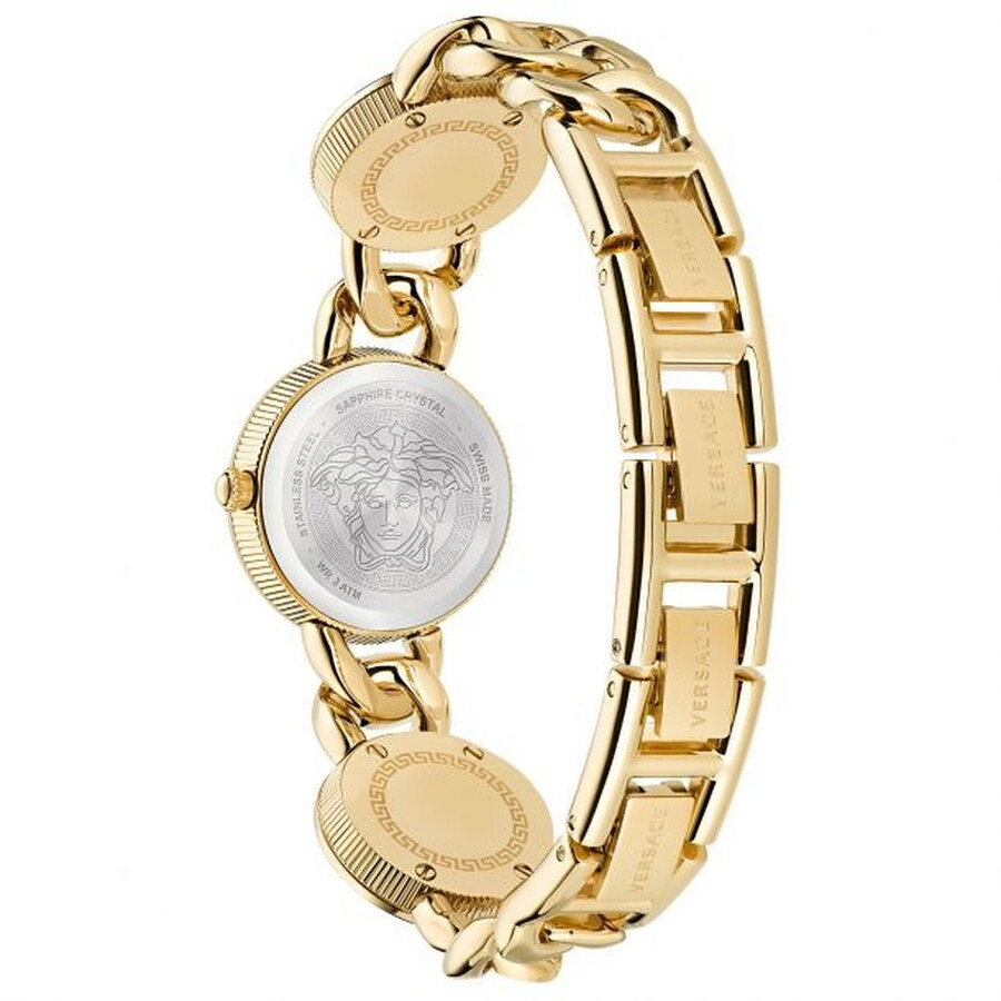 Versace Stud Icon Quartz Gold Dial Ladies Watch VE3C00222 7630615115924 ...