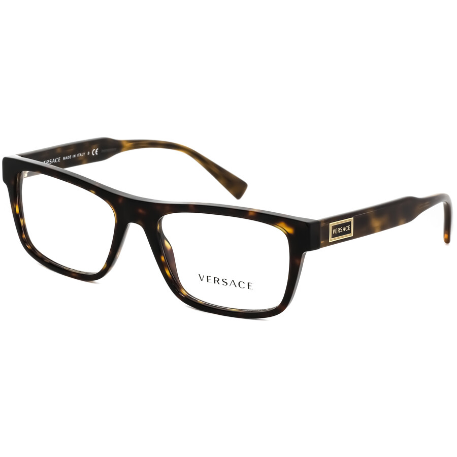Versace Unisex Tortoise Rectangular Eyeglass Frames VE327710853 ...