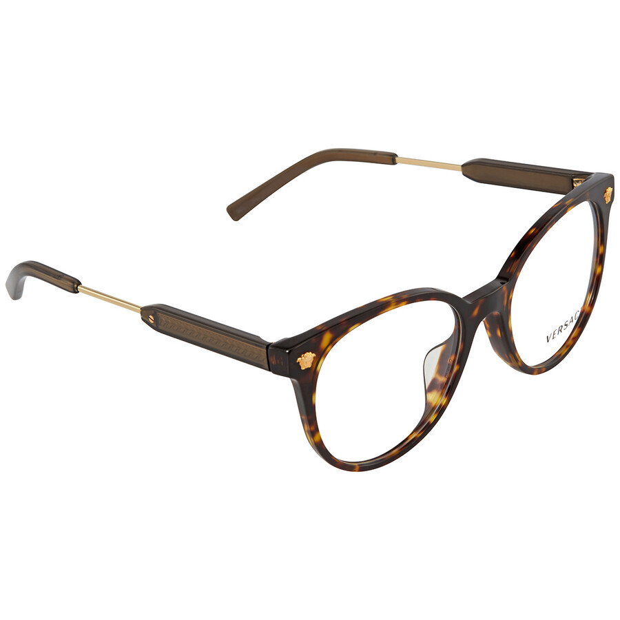 Versace Unisex Tortoise Round Eyeglass Frames VE3291A10851 VE3291A 108 ...