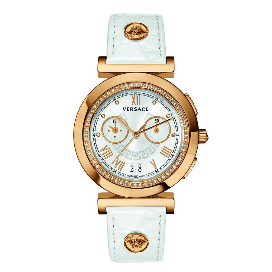 Versace Vanity Chronograph Silver Dial Ladies Watch VA9070013 ...