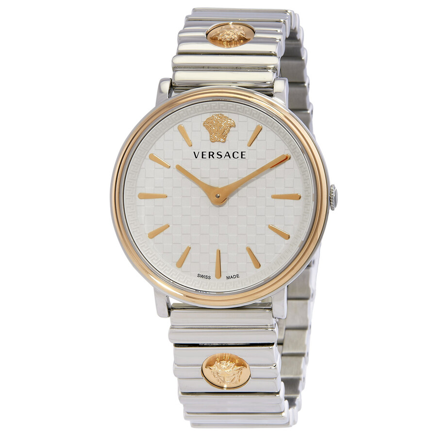 Versace V-Circle Lady Quartz Silver Dial Ladies Watch VE81049 22 7630615118123 - Watches, V ...