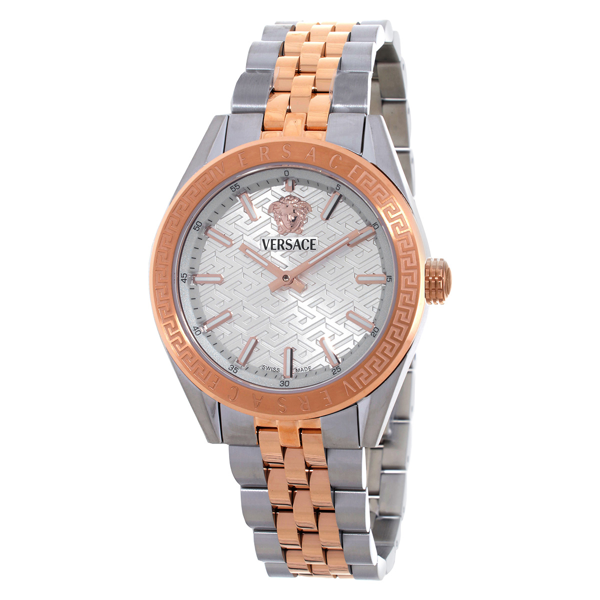 Versace V-Code Quartz Silver Dial Ladies Watch VE8I00624 7630615149349 ...