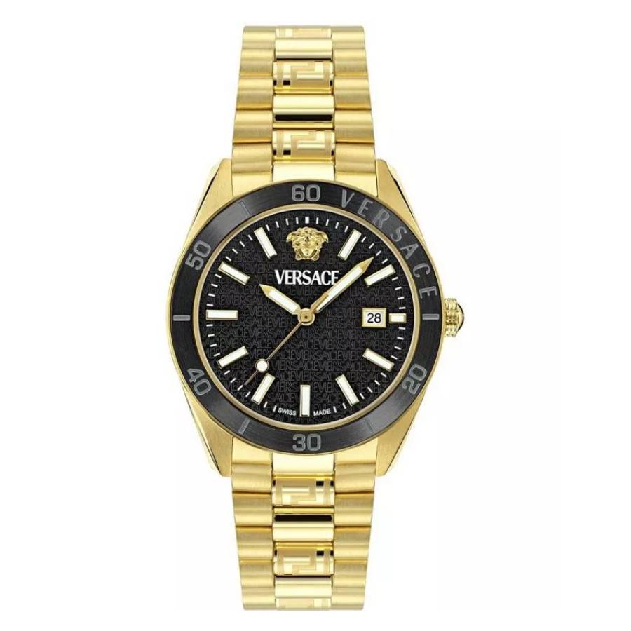 Versace V-Dome Quartz Black Dial Men's Watch VE8E00624 7630615149080 ...