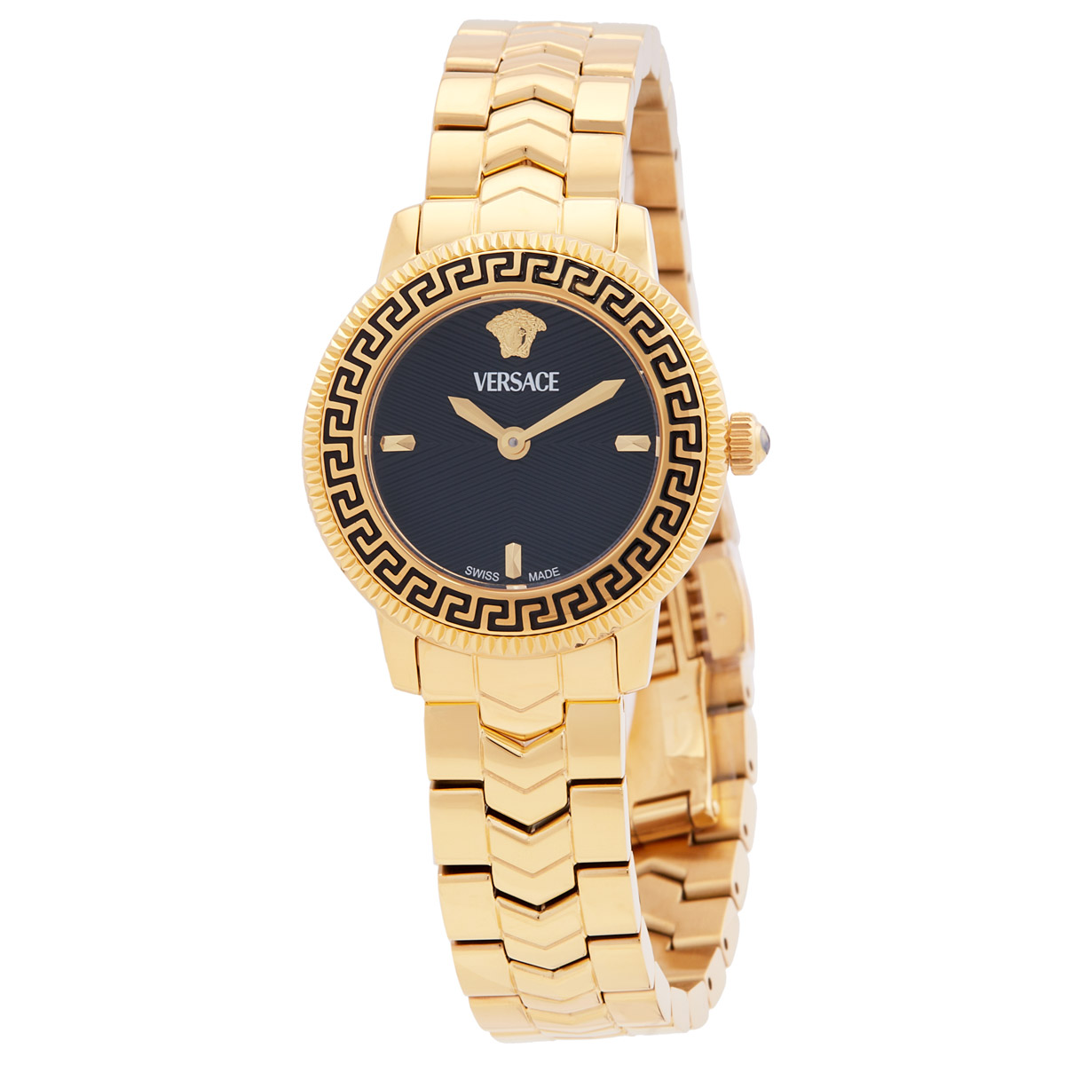 Versace V-Icon Quartz Black Dial Ladies Watch VEUCA0824 7630615167244 ...