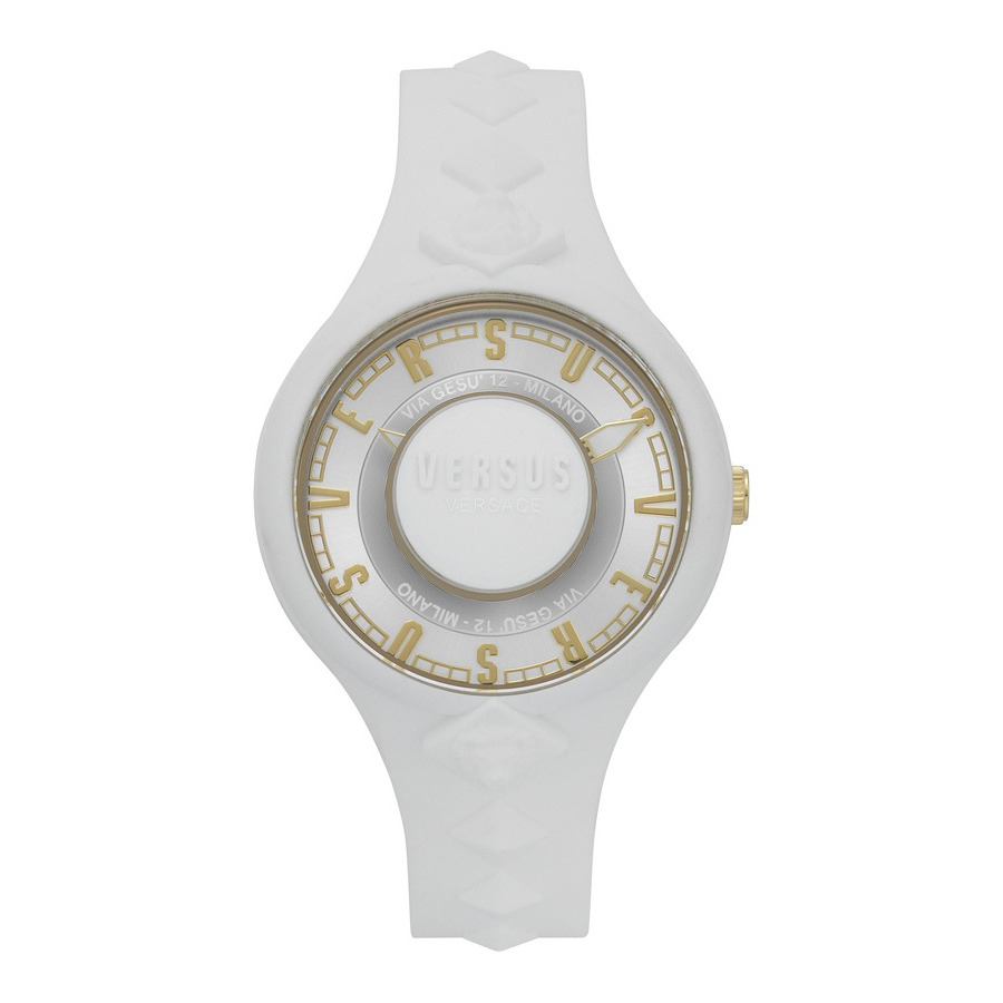 Versus By Versace Tokai Silicone Quartz White Dial Ladies Watch ...