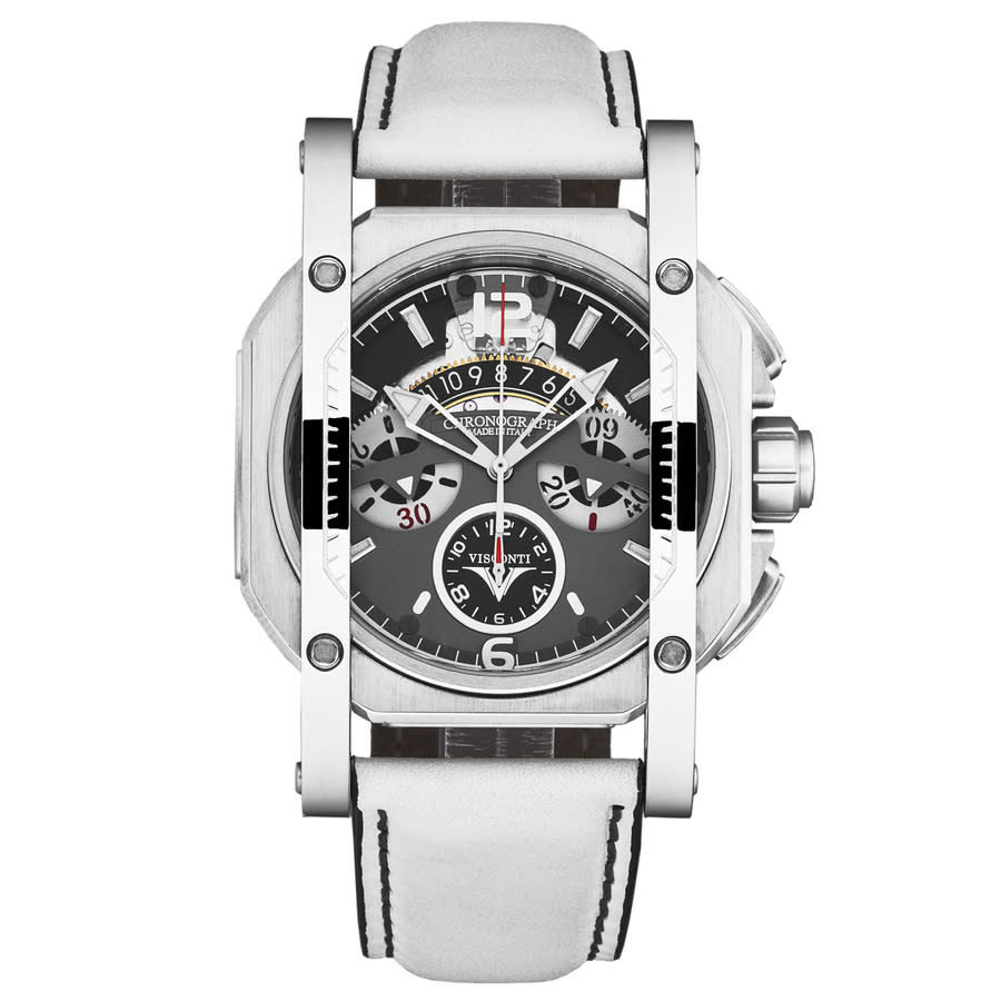 Visconti Silver Shadow Chronograph Automatic Black Dial Men's Watch ...