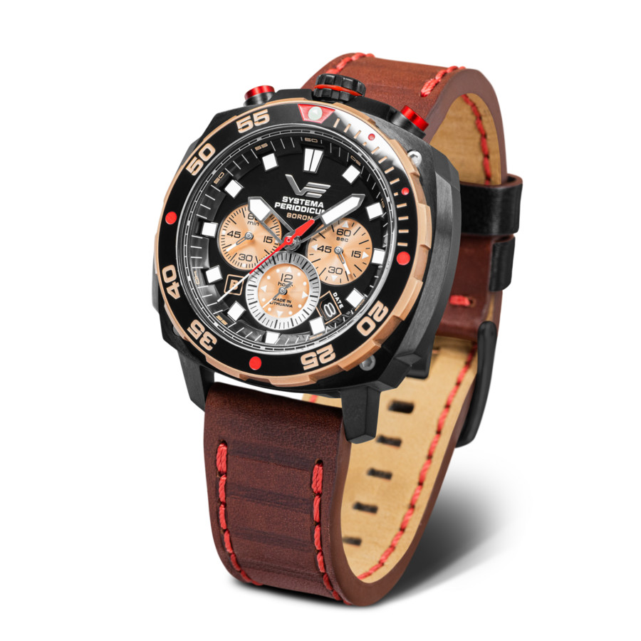 Vostok Europe Systema Periodicum Chronograph Quartz Black Dial Men's ...
