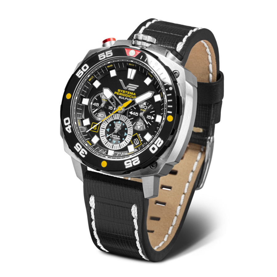 Vostok Europe Systema Periodicum Chronograph Quartz Black Dial Men's ...