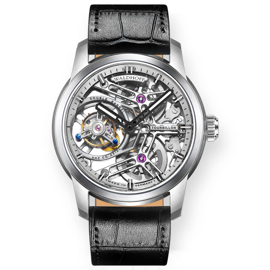 Waldhoff Quantum Ti Tourbillon Hand Wind Silver Dial Men's Watch ...