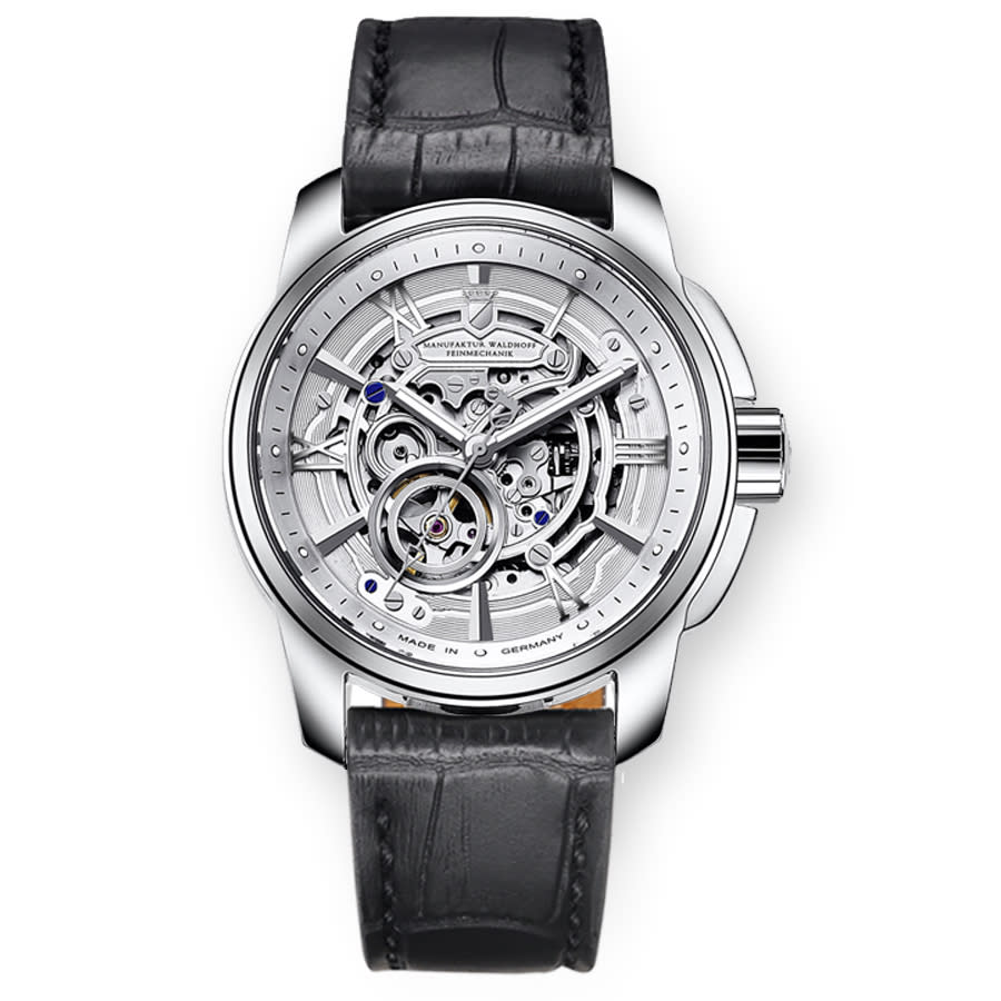 Waldhoff Republic Automatic Silver Skeleton Dial Men's Watch 04A ...