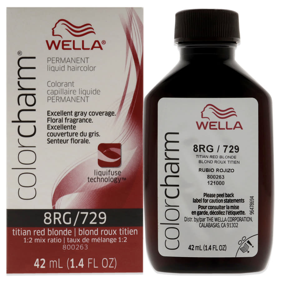 Wella Unisex Color Charm Permanent Liquid Hair Color 1.42 Oz 729 8rg ...