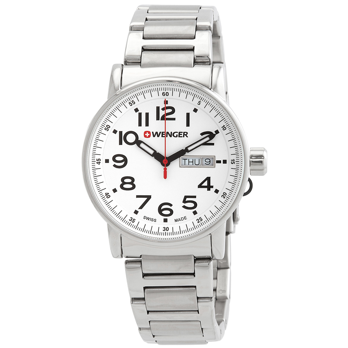 Wenger Attitude Quartz White Dial Men's Watch 01.0341.102 046928087440 ...