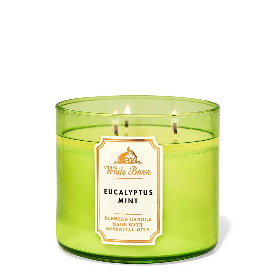 Bath And Body Works White Barn Eucalyptus Mint 14.5 oz Scented Candle ...