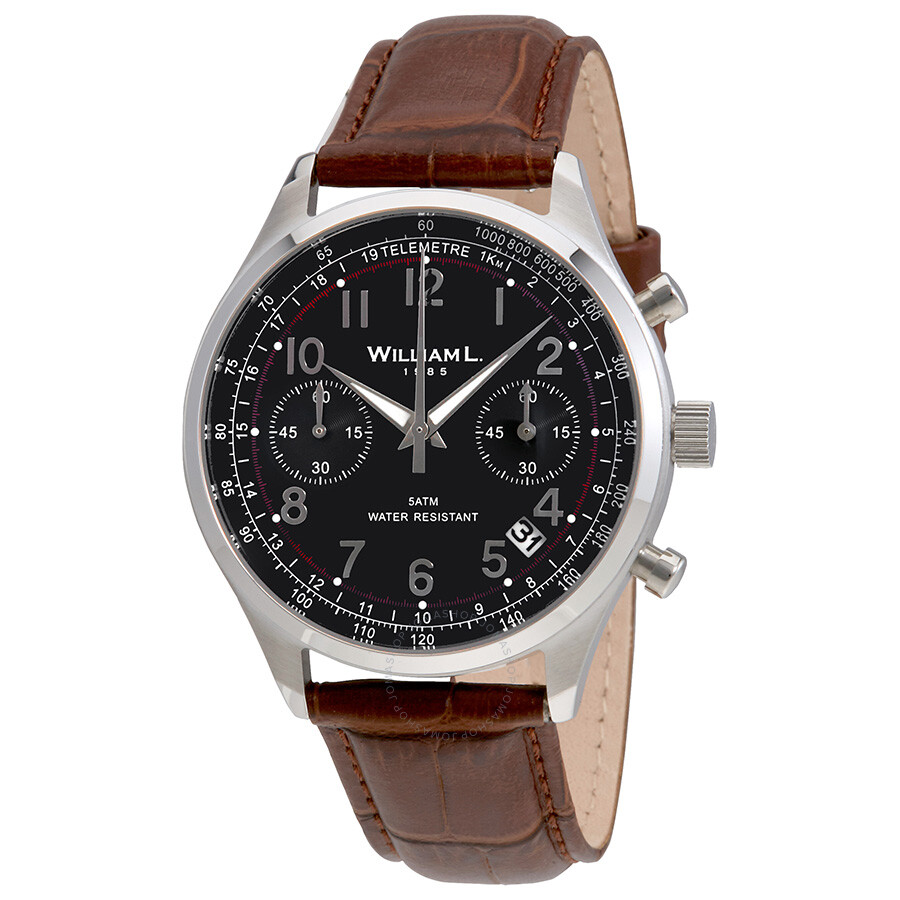 William L 1985 Vintage Black Dial Men's Watch WLAC01NRCM - William L ...