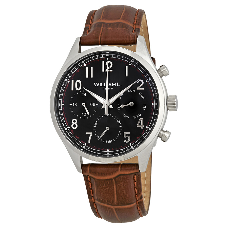 William L 1985 Vintage Black Dial Men's Watch WLAC03NRCM William L 1985 ...