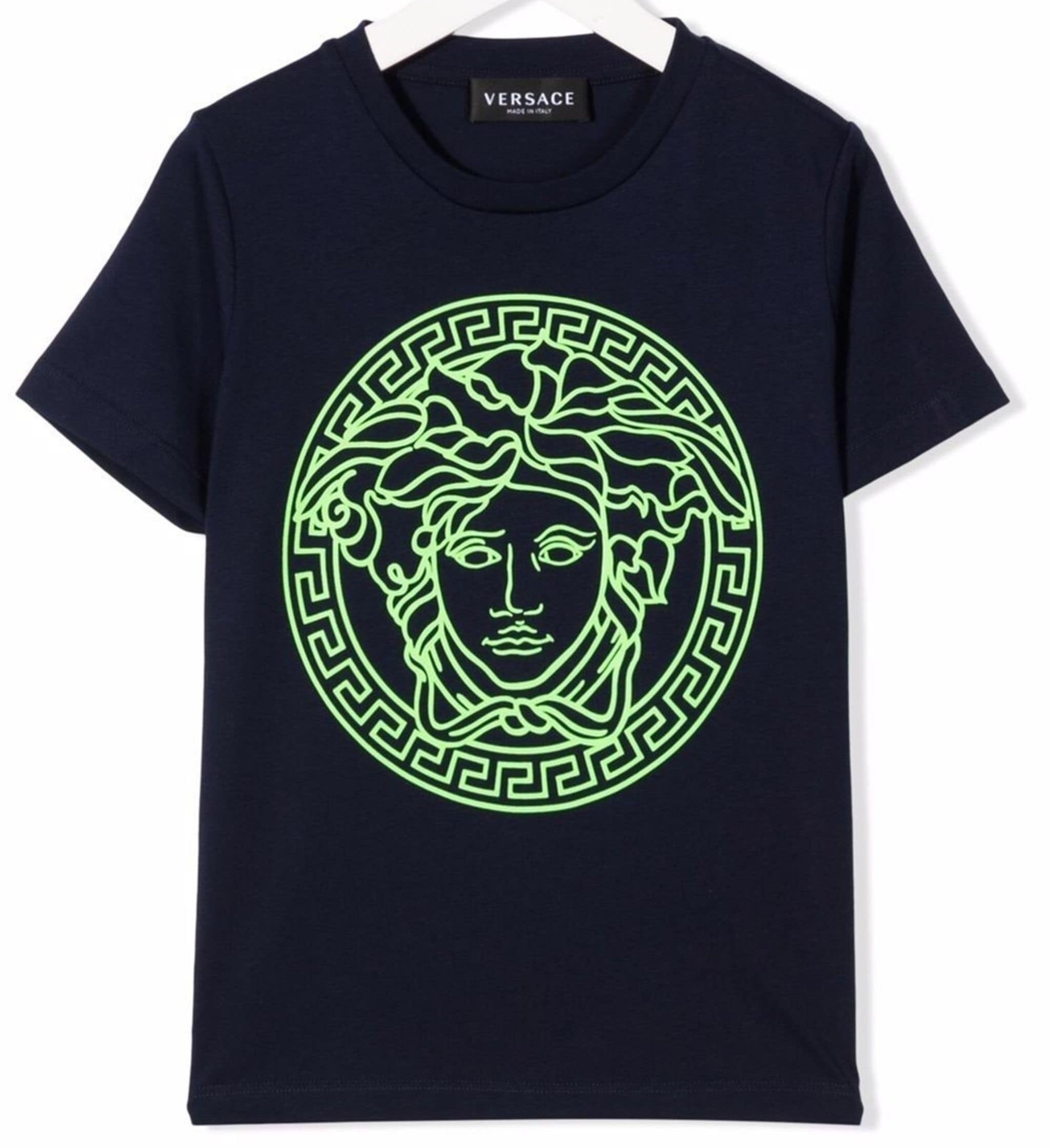 Young Versace Kids Short Sleeve Medusa Logo Print T Shirt, Size 8 ...