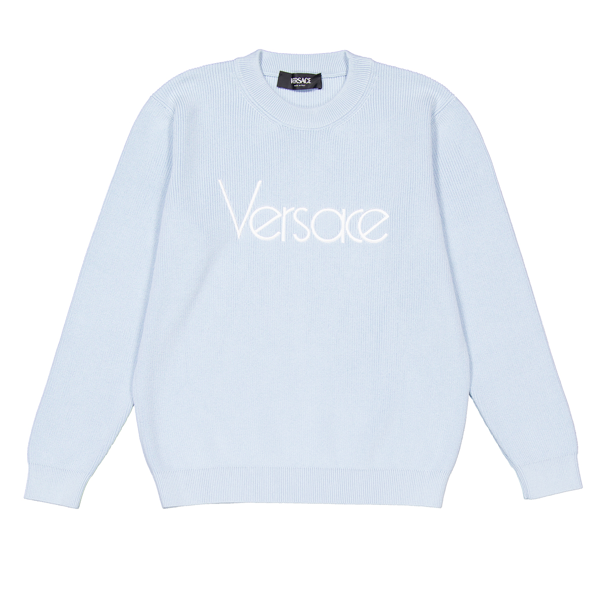 Young Versace Logo-Embroidered Pullover Sweater, Size 8Y 1015340 ...