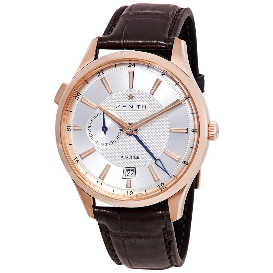 Zenith Captain Dual Time Automatic 18kt Rose Gold Men's Watch 18.2130. ...
